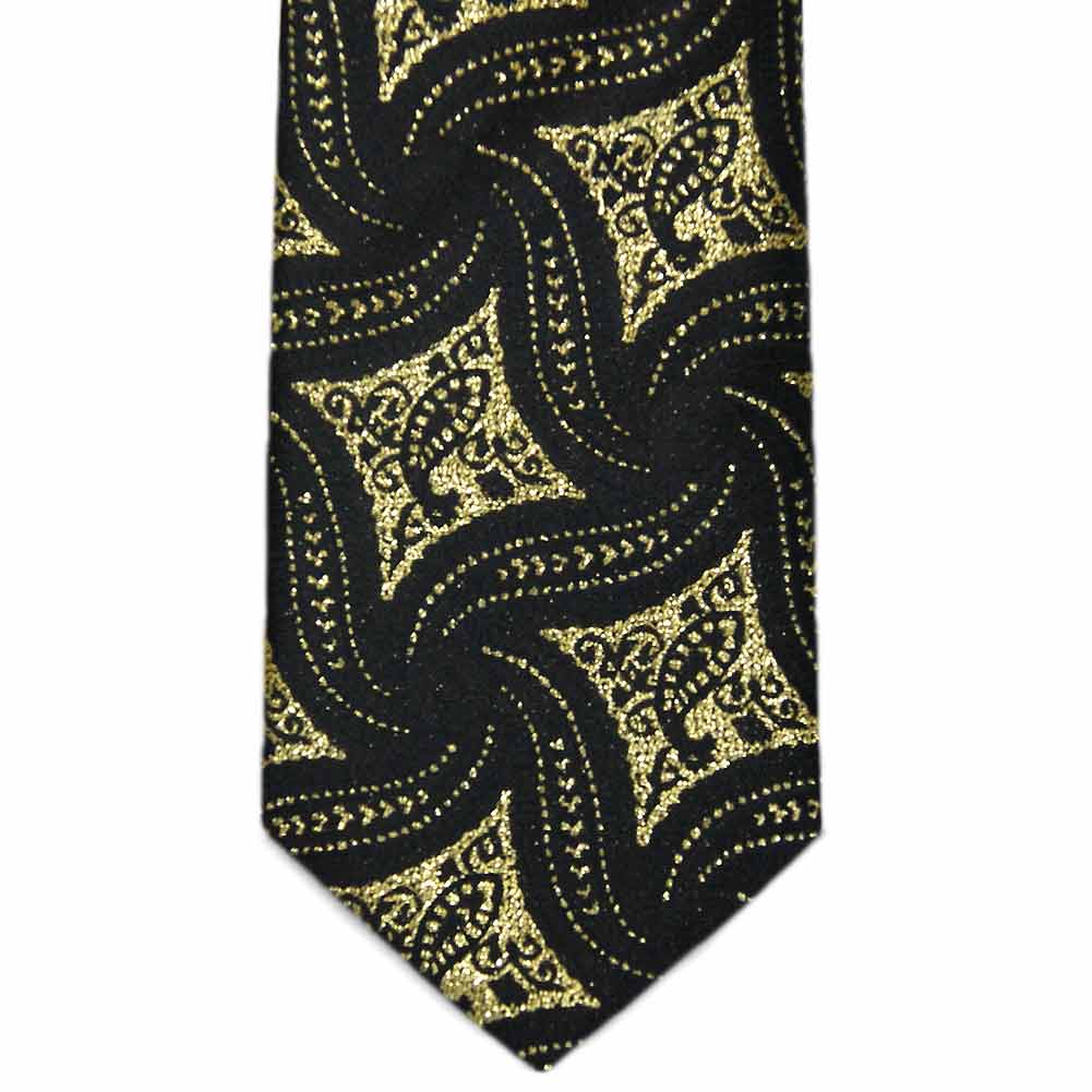 Black and Gold Metallic Paisley Tie | Shop at TieMart – TieMart, Inc.