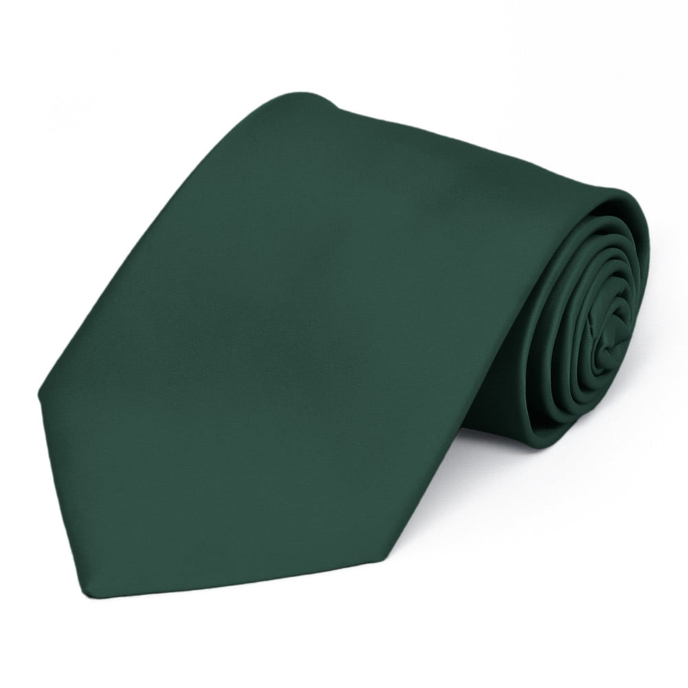 Hunter Green Premium Solid Color Necktie | Shop at TieMart – TieMart, Inc.