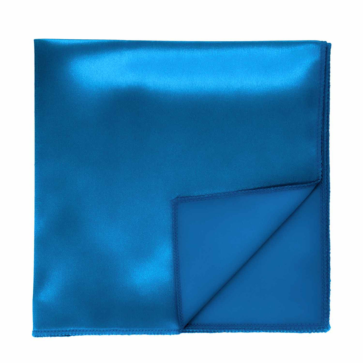Azure Blue Solid Color Pocket Square | Shop at TieMart – TieMart, Inc.