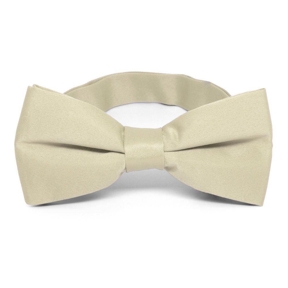 Beige Band Collar Bow Tie | Shop at TieMart – TieMart, Inc.