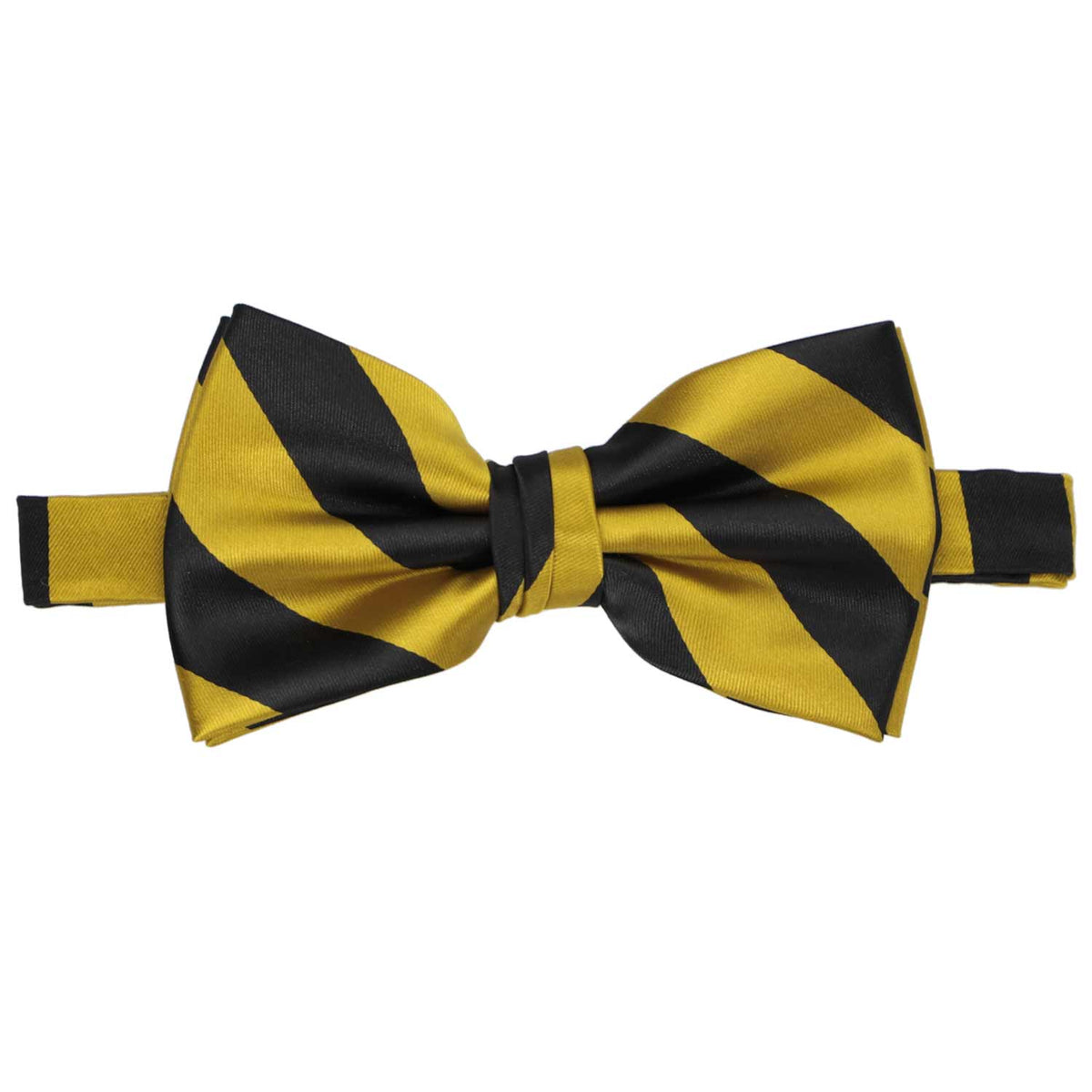 Black and Gold Striped Bow Tie | Shop at TieMart – TieMart, Inc.