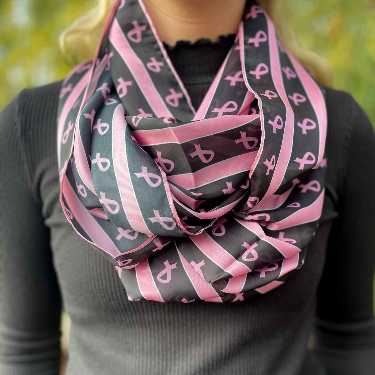 Breast Cancer Awareness Infinity Scarf | Shop at TieMart – TieMart, Inc.