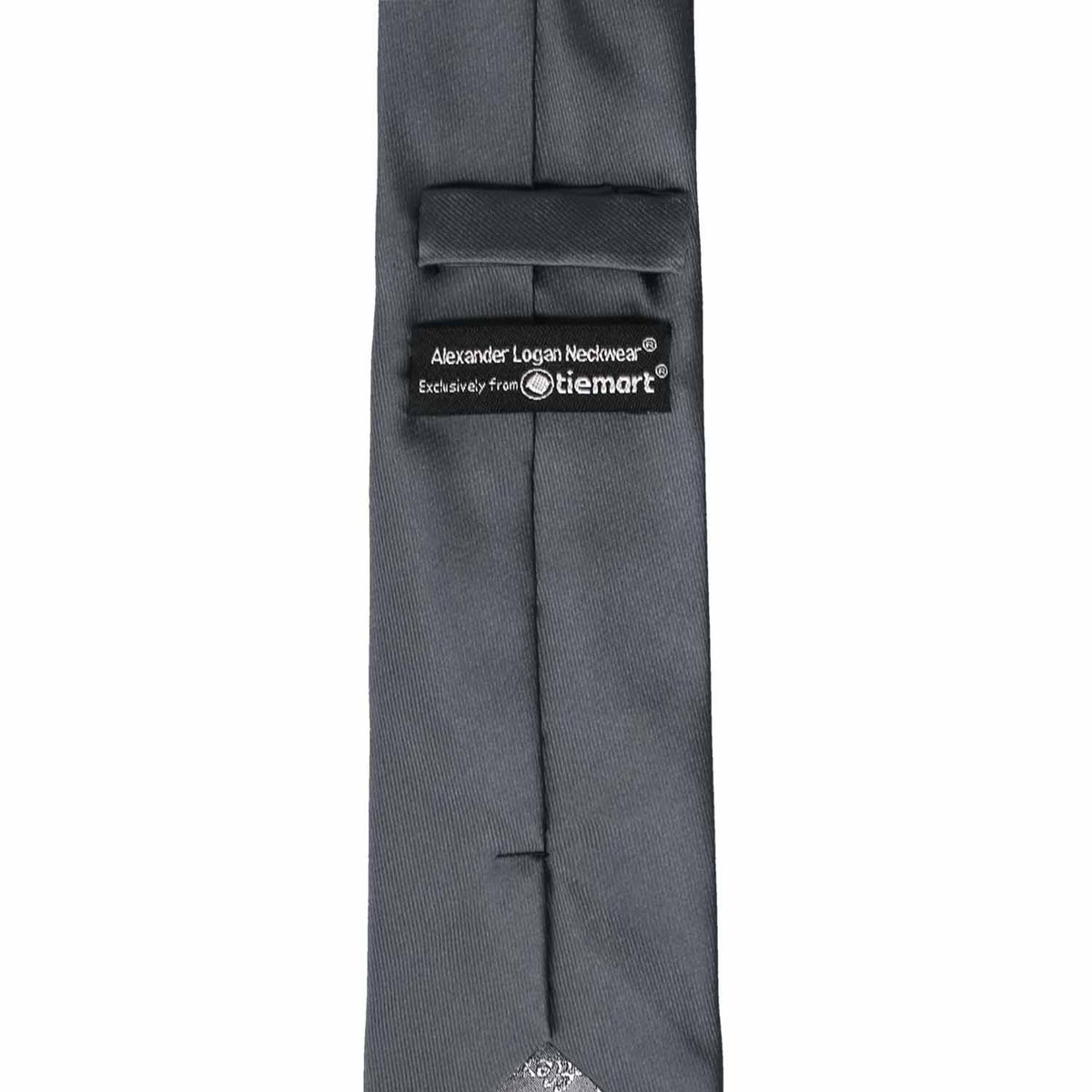 Boys' Dark Gray Solid Color Necktie | Shop at TieMart – TieMart, Inc.