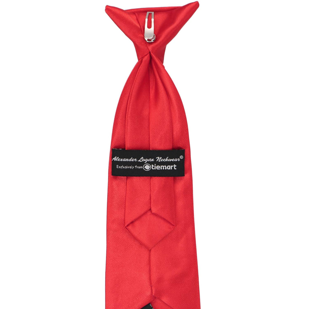 Boys' Poppy Red Clip-On Ties | Shop at TieMart – TieMart, Inc.