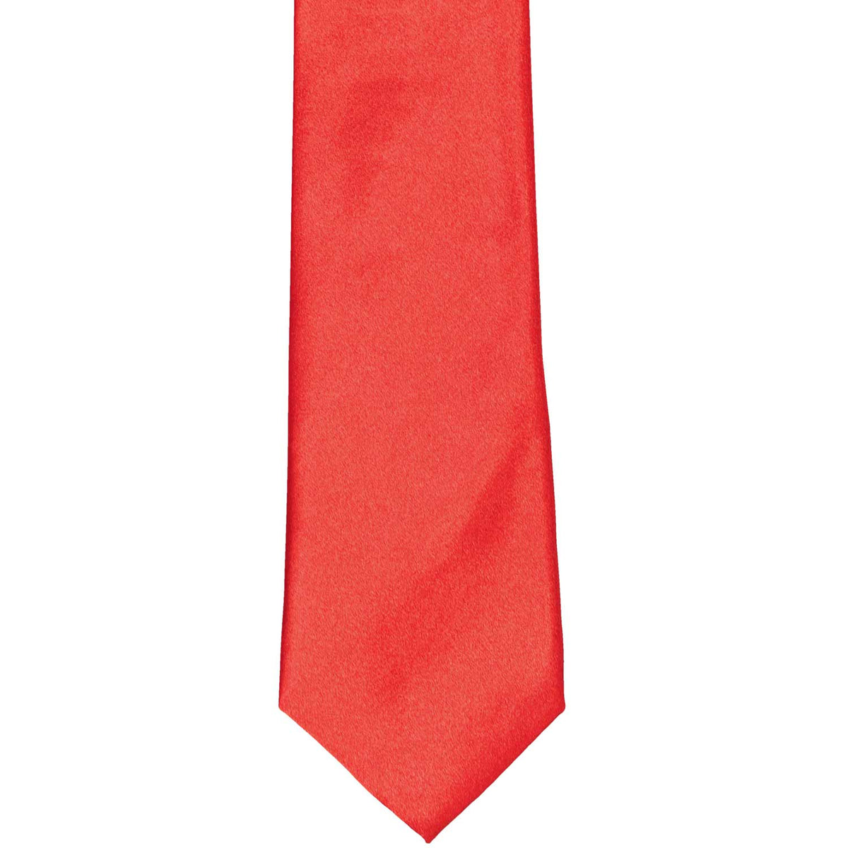 Boys' Poppy Red Solid Color Tie | Shop at TieMart – TieMart, Inc.