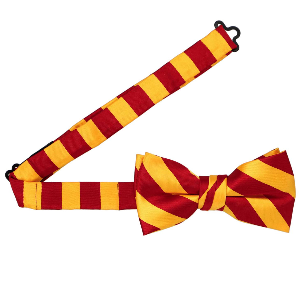Boys' Red and Golden Yellow Striped Bow Tie | Shop at TieMart – TieMart ...