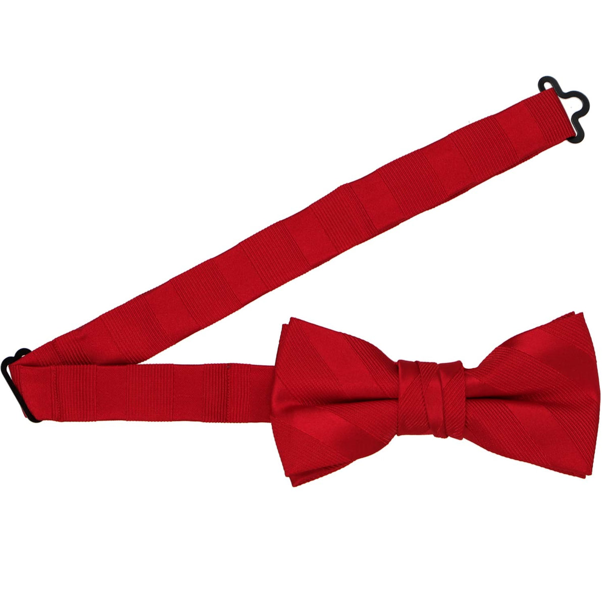 Boys' Red Elite Striped Bow Tie | Shop at TieMart – TieMart, Inc.