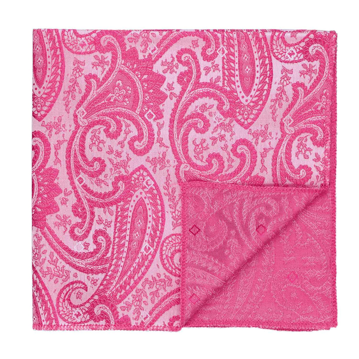 Bright Fuchsia Paisley Pocket Square | Shop at TieMart – TieMart, Inc.