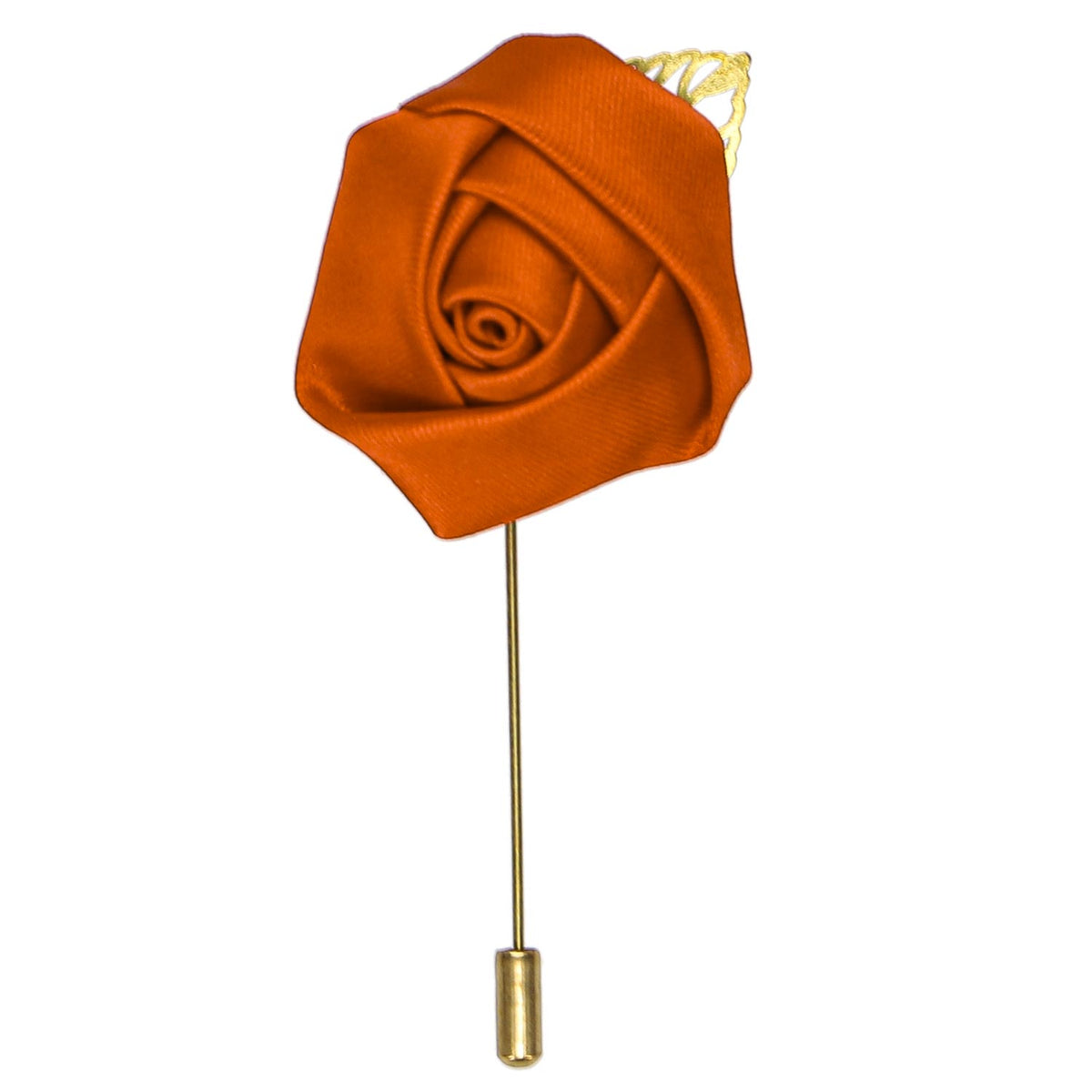 Burnt Orange Flower Lapel Pin | Shop at TieMart – TieMart, Inc.
