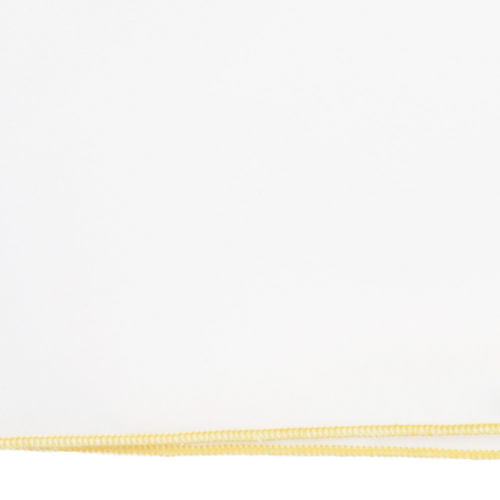 Butter Yellow Tipped White Pocket Square | Shop at TieMart – TieMart, Inc.