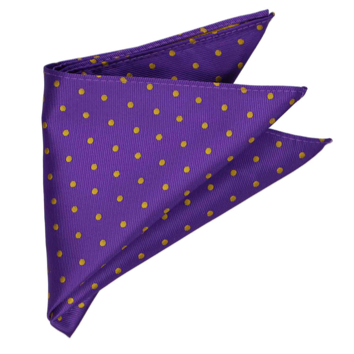 Dark Purple and Gold Polka Dot Pocket Square | Shop at TieMart ...