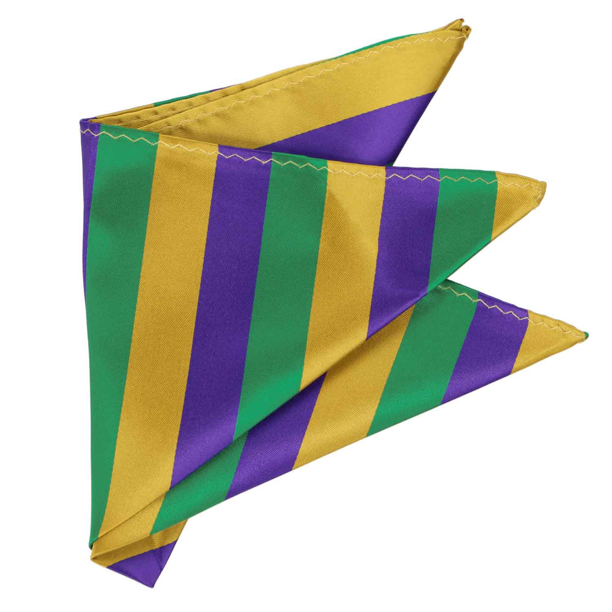 Dark Purple, Gold and Kelly Green Striped Pocket Square | Shop at ...