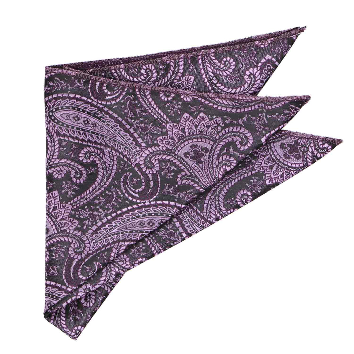 Eggplant Purple Paisley Pocket Square | Shop at TieMart – TieMart, Inc.