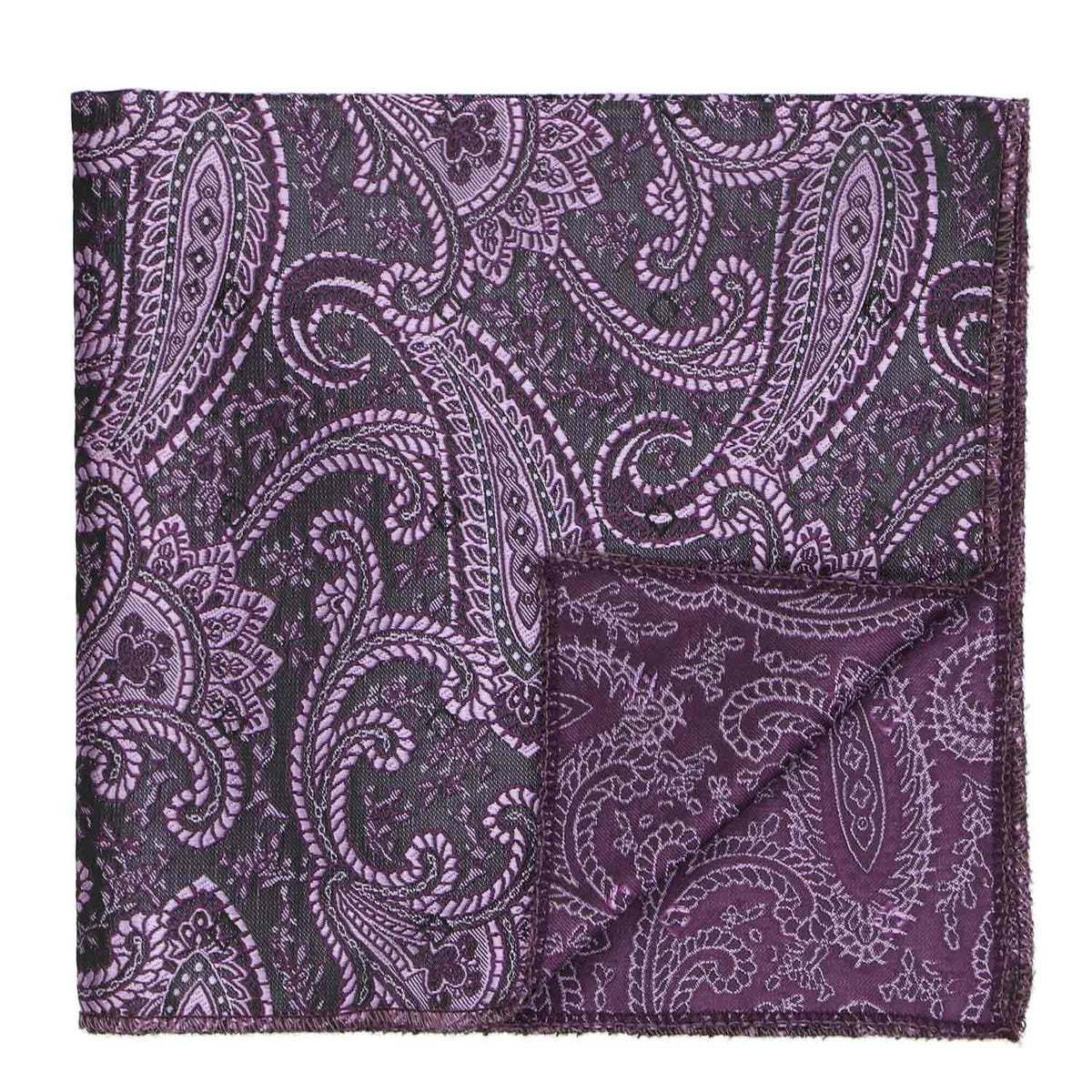Eggplant Purple Paisley Pocket Square | Shop at TieMart – TieMart, Inc.