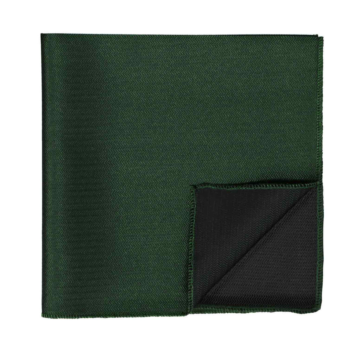 Forest Green Silk Herringbone Pocket Square | Shop at TieMart – TieMart ...