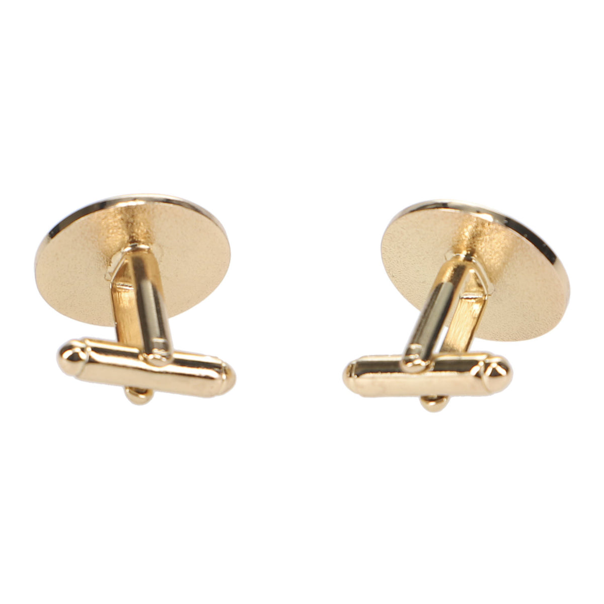 Gold Round Cufflinks | Shop at TieMart – TieMart, Inc.