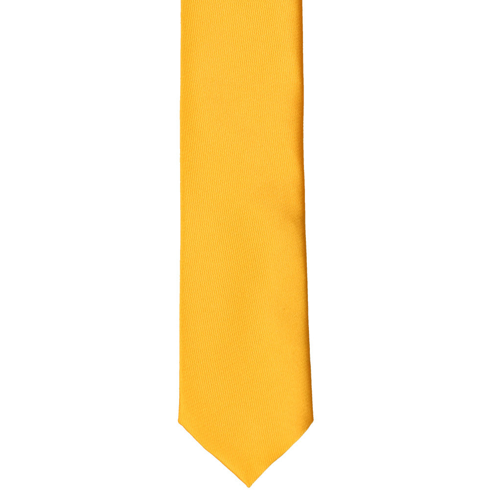 Golden Yellow Skinny Solid Color Necktie, 2" Width | Shop at TieMart ...