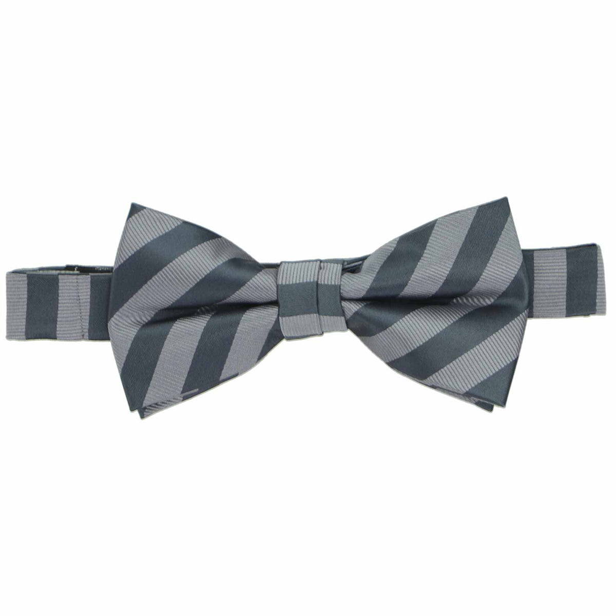 Gray Tone-on-Tone Formal Striped Bow Tie | Shop at TieMart – TieMart, Inc.