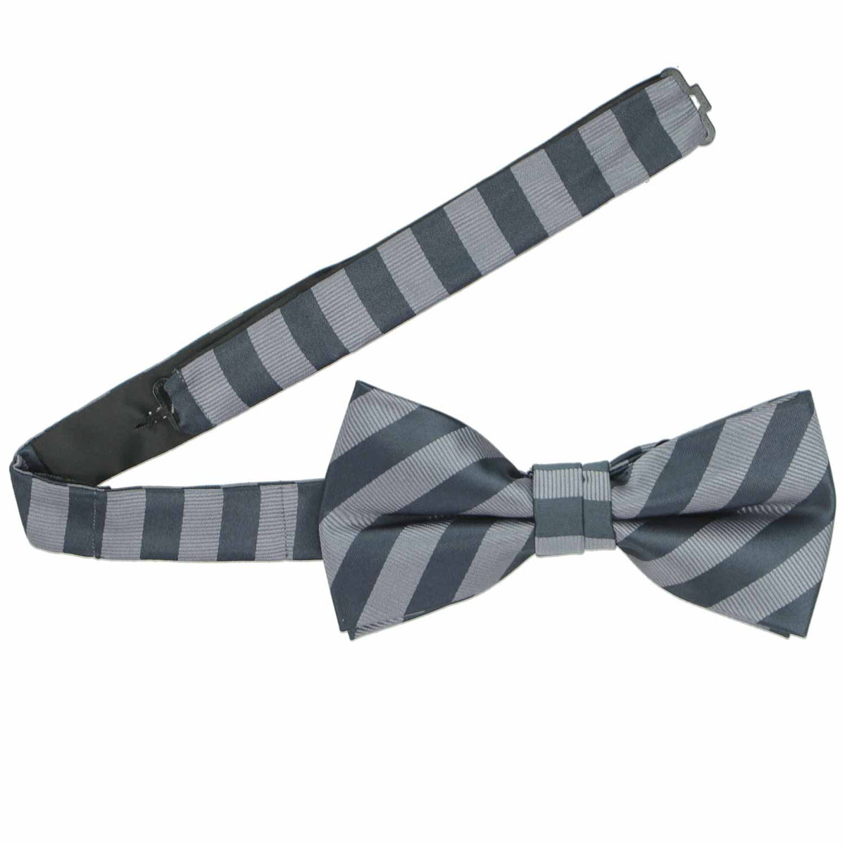 Gray Tone-on-Tone Formal Striped Bow Tie | Shop at TieMart – TieMart, Inc.