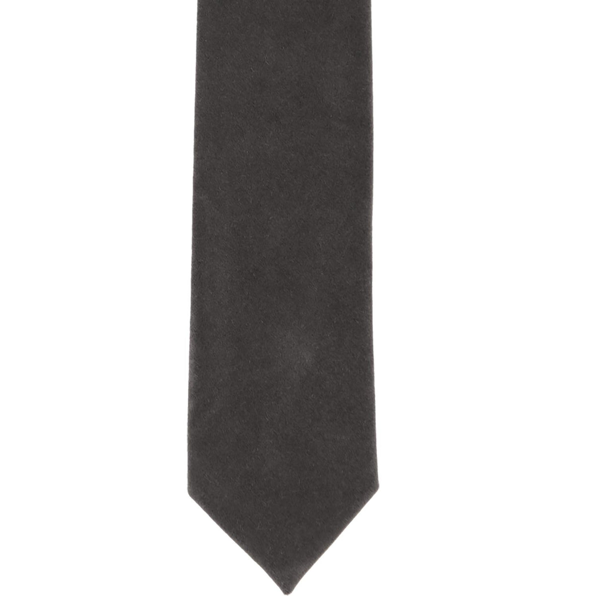 Gray Velvet Slim Necktie, 2.5