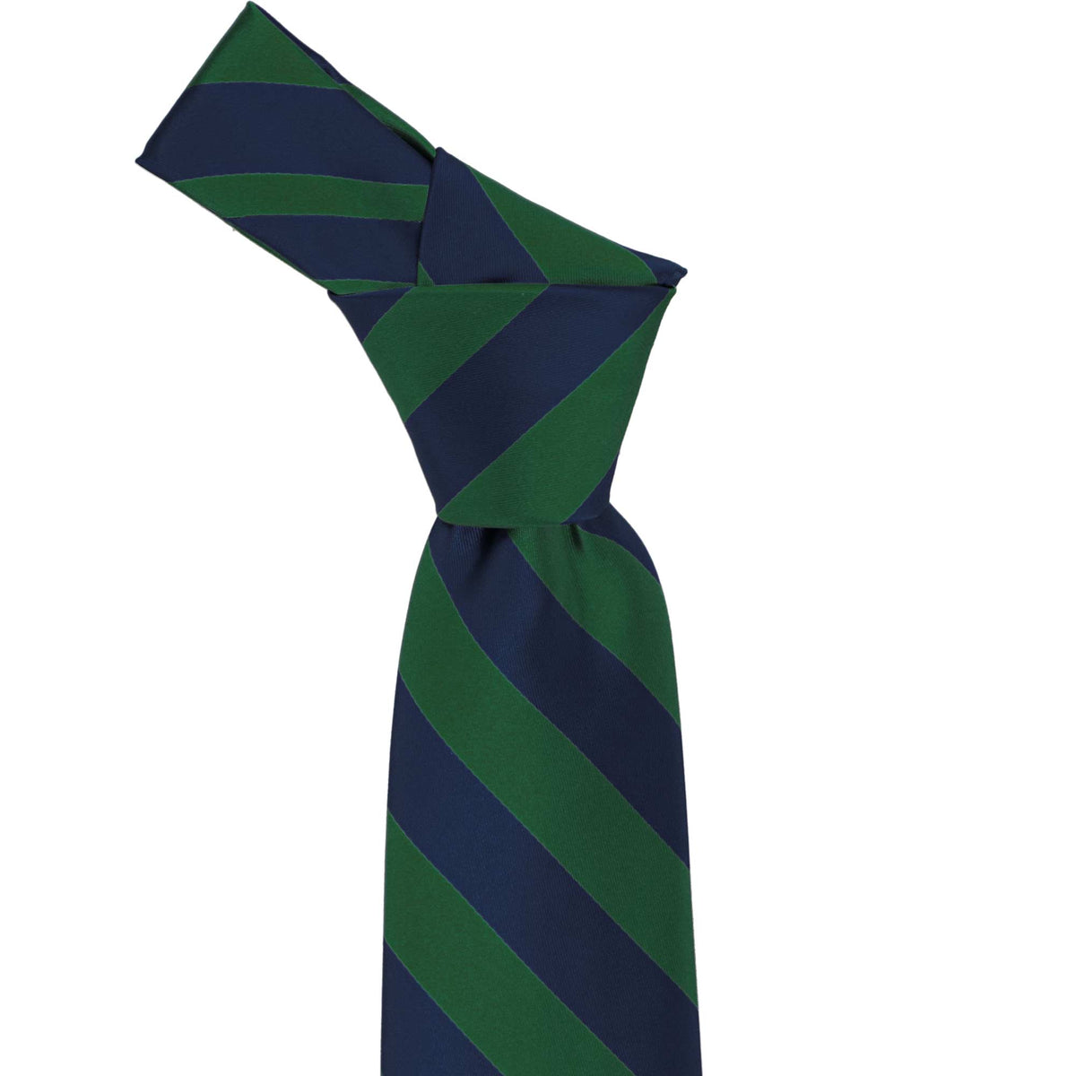 Hunter Green and Navy Blue Striped Tie | Shop at TieMart – TieMart, Inc.