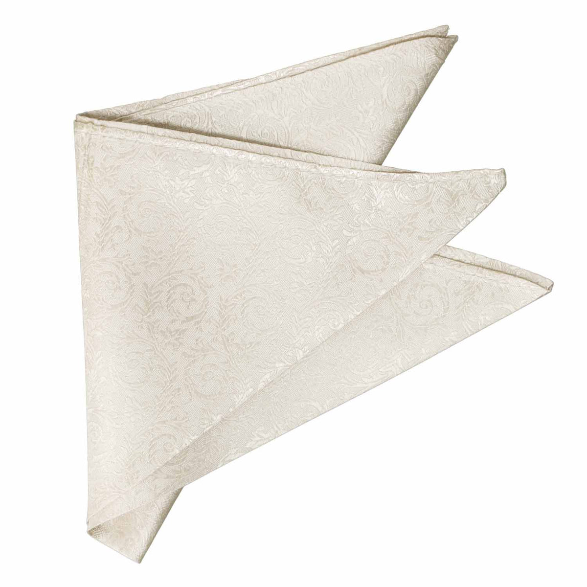 Ivory Floral Silk Pocket Square | Shop at TieMart – TieMart, Inc.