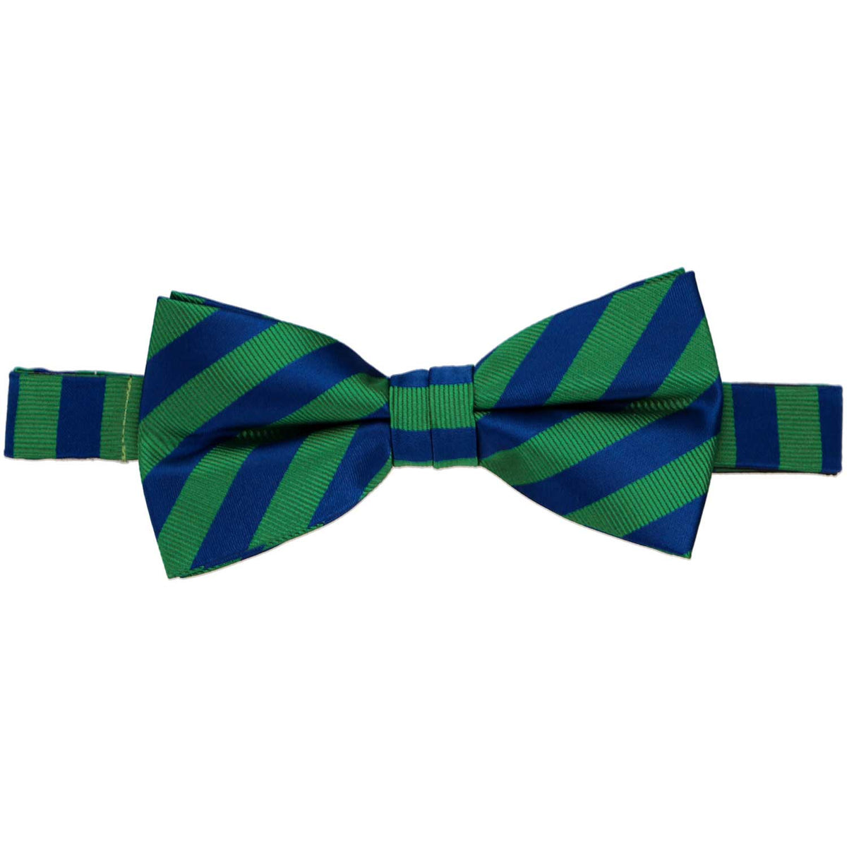 Kelly and Royal Blue Formal Striped Bow Tie | Shop at TieMart – TieMart ...