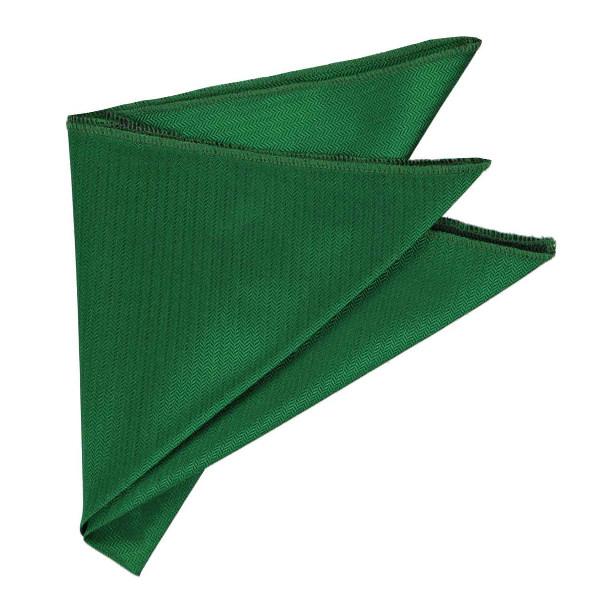 Kelly Green Silk Herringbone Pocket Square | Shop at TieMart – TieMart ...
