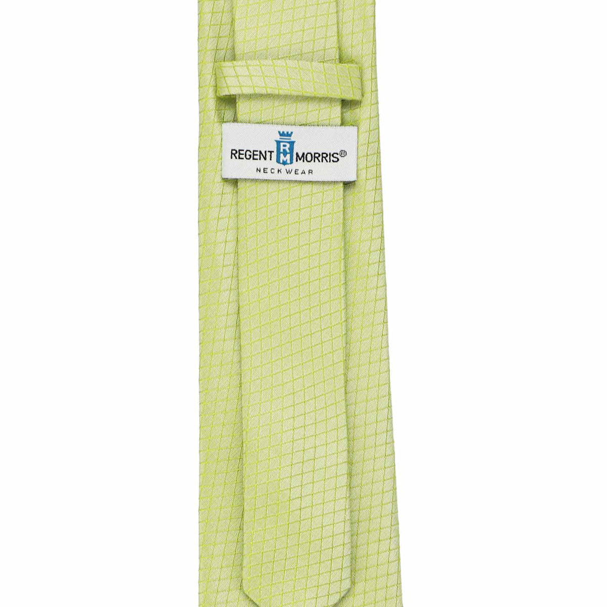 Light Chartreuse Lattice Pattern Cotton/Silk Narrow Necktie | Shop at ...