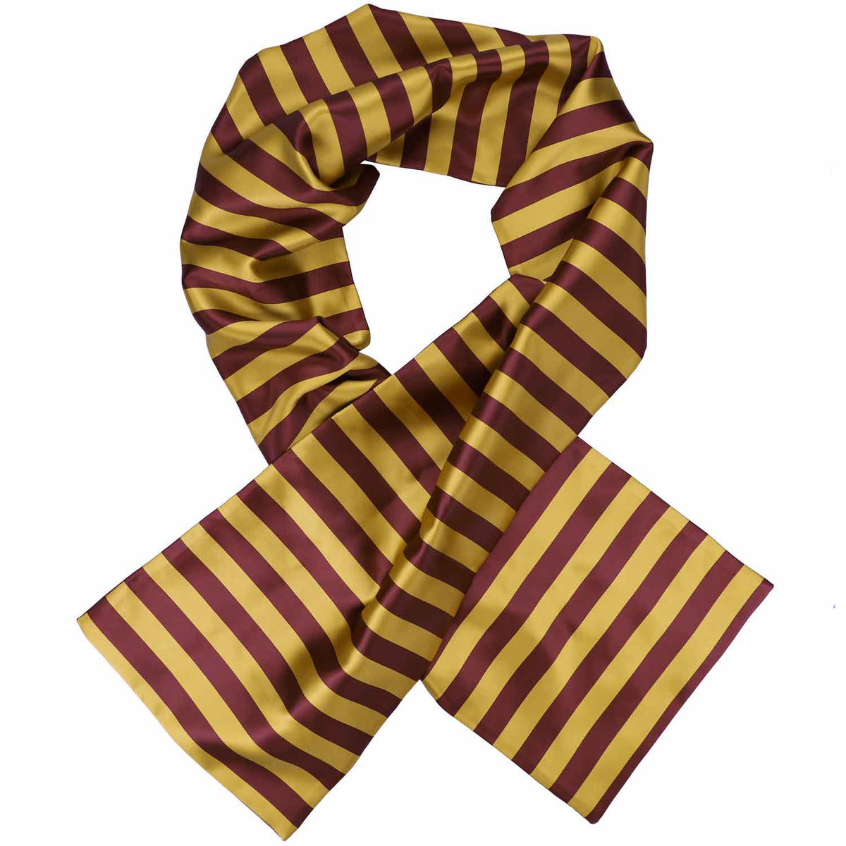 Maroon and Gold Striped Scarf | Shop at TieMart – TieMart, Inc.