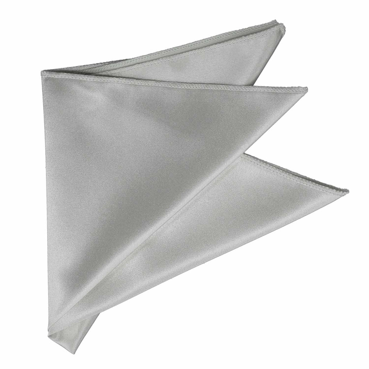 Mercury Silver Solid Color Pocket Square | Shop at TieMart – TieMart, Inc.