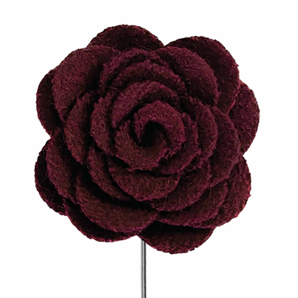 Merlot Matte Flower Lapel Pin | Shop at TieMart – TieMart, Inc.