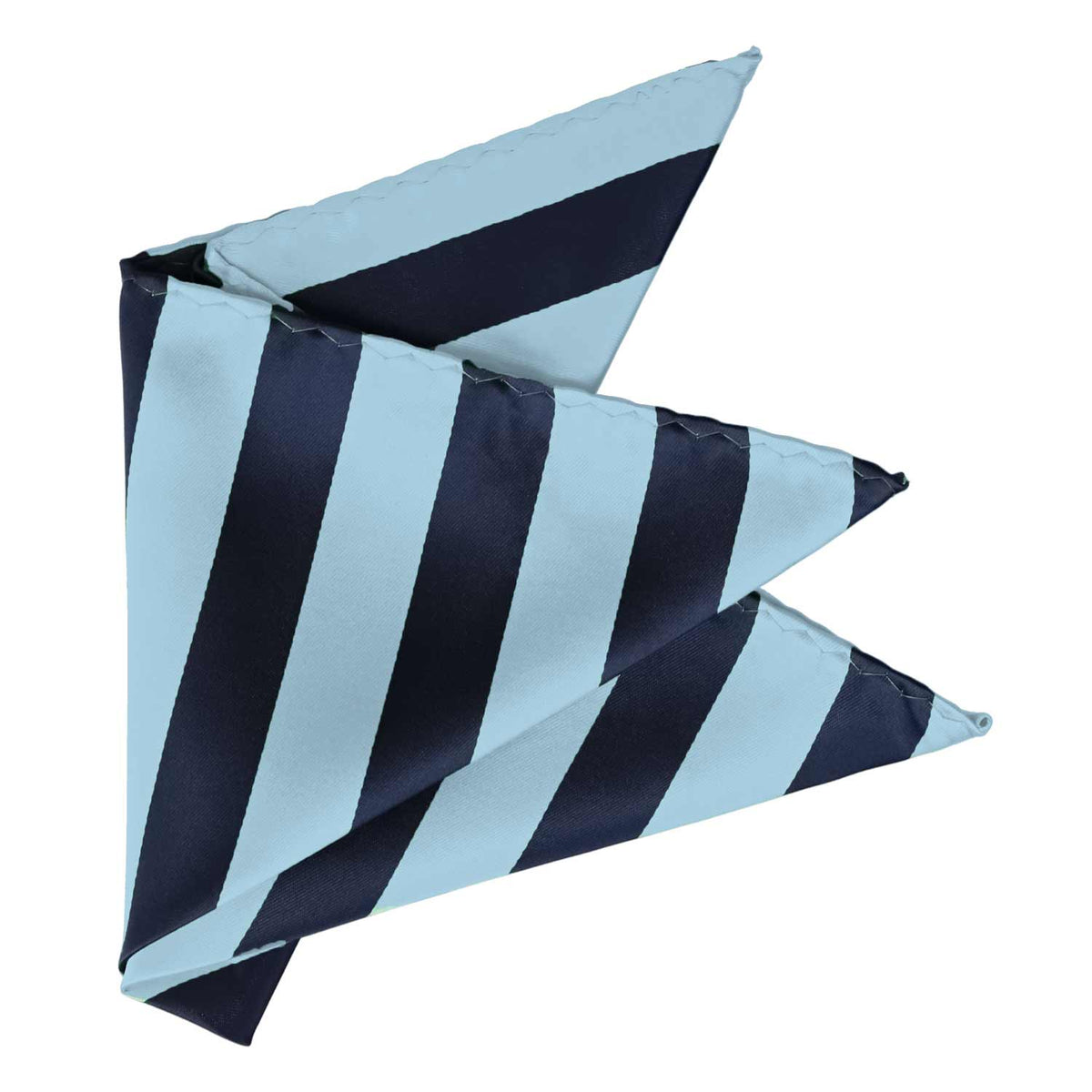 Navy Blue and Light Blue Striped Pocket Square | Shop at TieMart ...