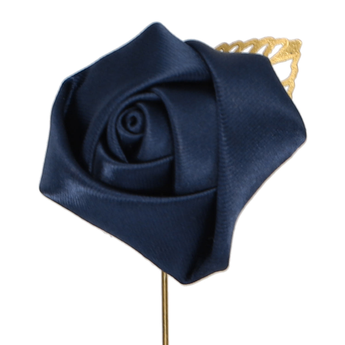 Navy Blue Premium Flower Lapel Pin | Shop at TieMart – TieMart, Inc.