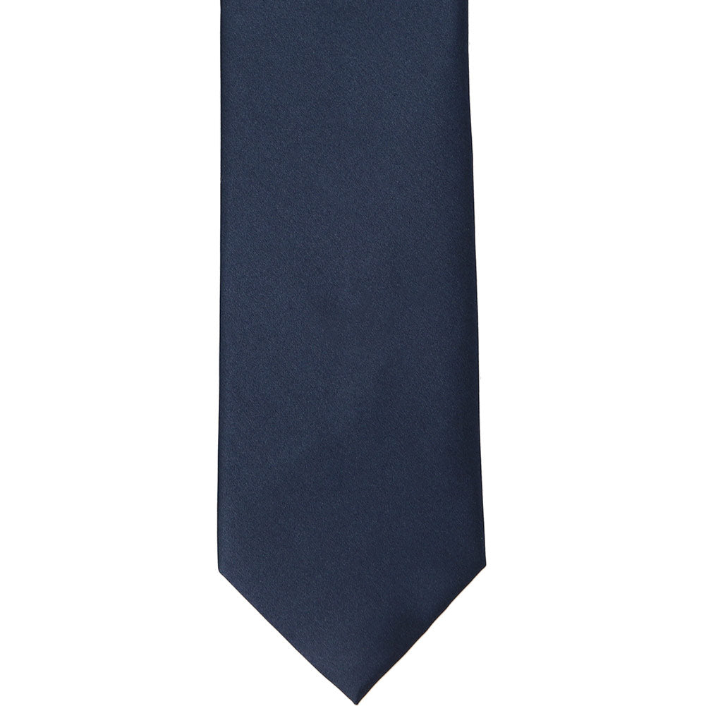 Navy Blue Silk Extra Long Necktie | Shop at TieMart – TieMart, Inc.