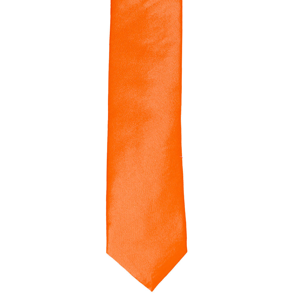 Neon Orange Skinny Solid Color Necktie, 2" Width | Shop at TieMart ...
