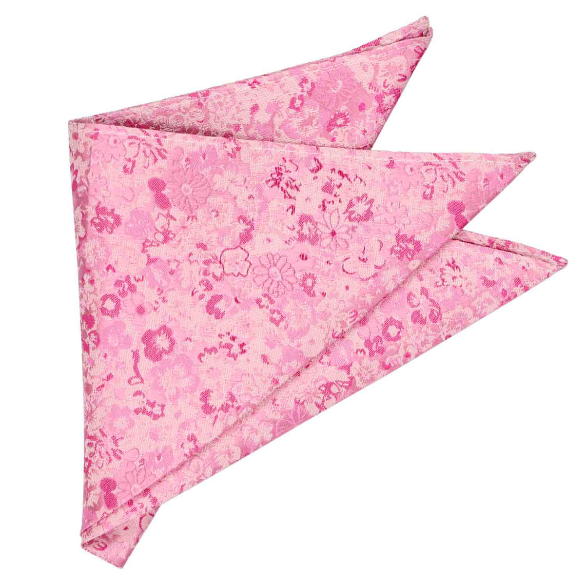 Pink Floral Silk/Viscose Pocket Square | Shop at TieMart – TieMart, Inc.