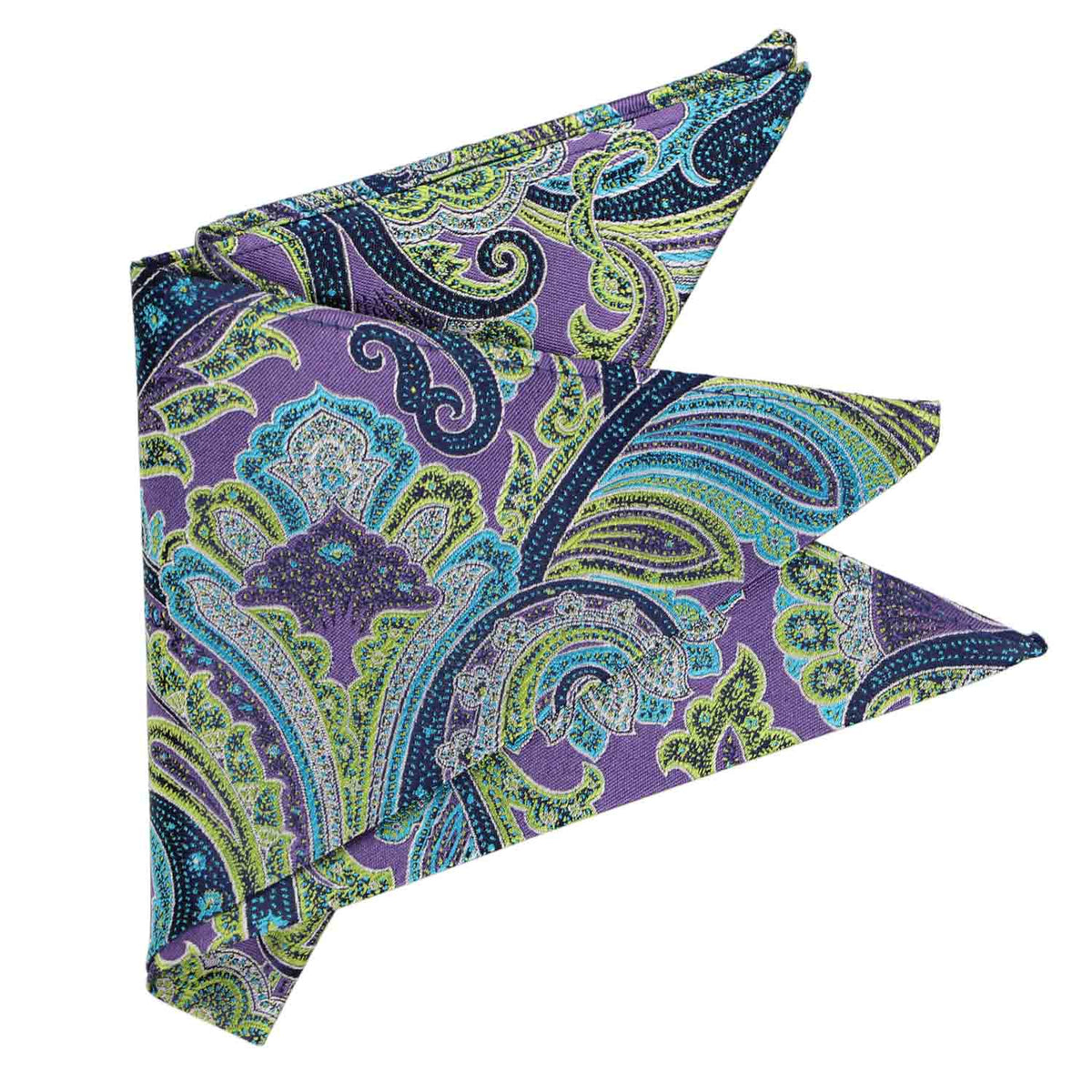Colorful Paisley Silk Pocket Square | Shop at TieMart – TieMart, Inc.