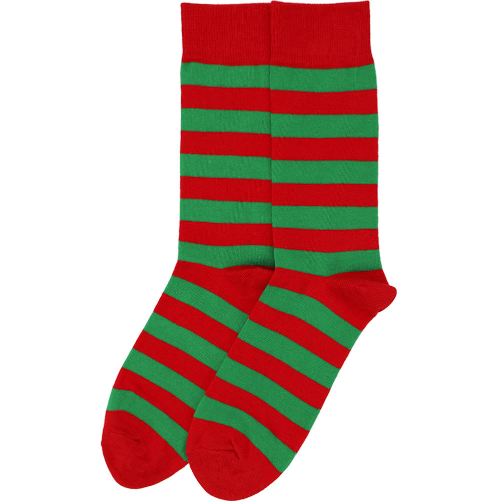 Men's Red and Green Striped Socks | Shop at TieMart – TieMart, Inc.
