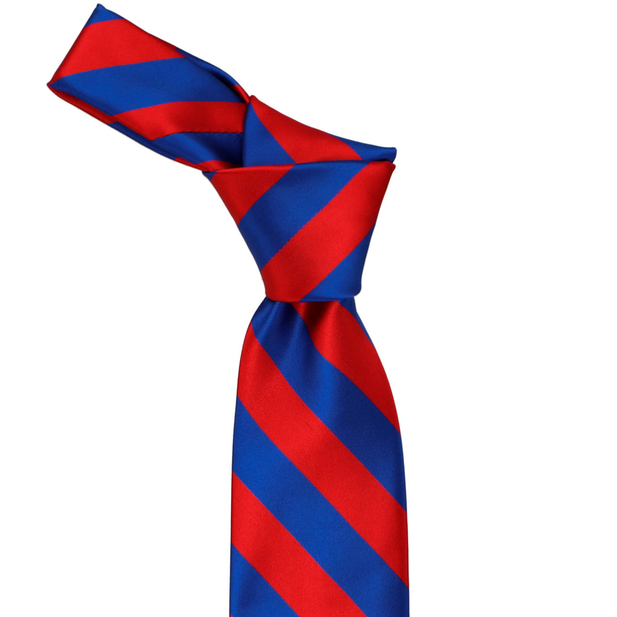 Red and Royal Blue Striped Tie | Shop at TieMart – TieMart, Inc.