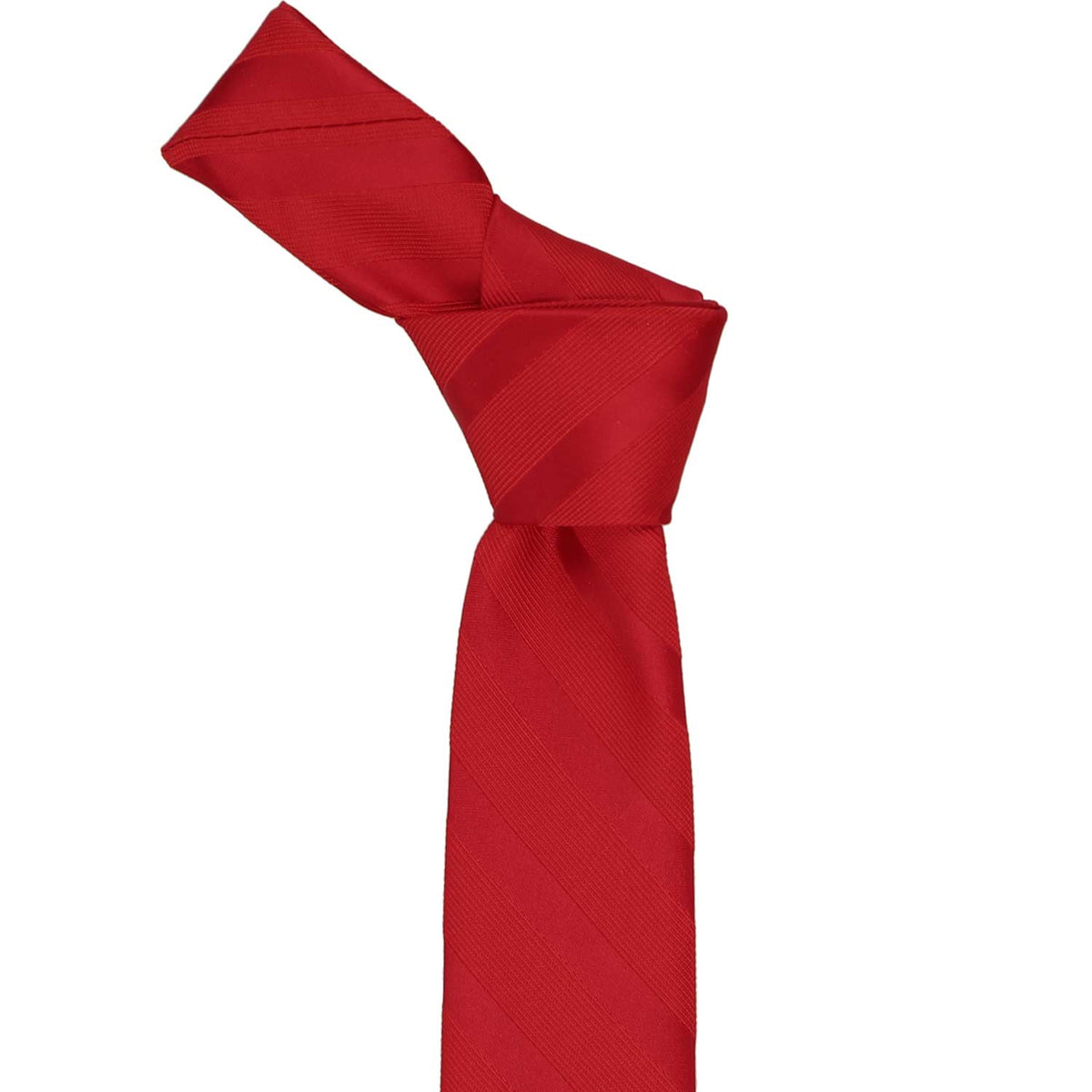 Red Tone-on-Tone Striped Slim Tie, 2.5" Width | Shop at TieMart ...