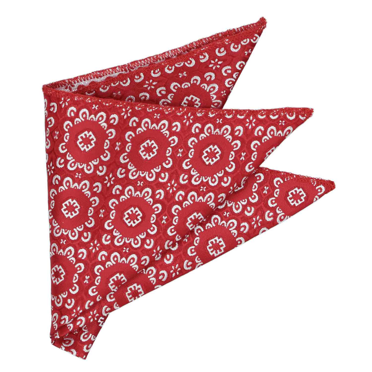 Red Floral Pattern Pocket Square | Shop at TieMart – TieMart, Inc.