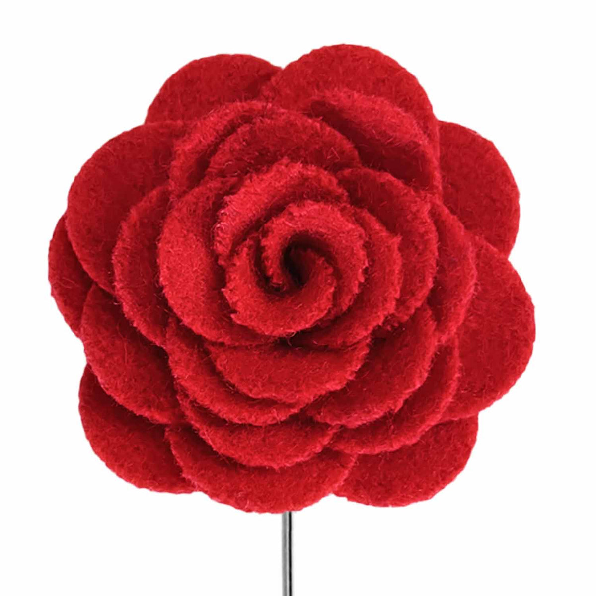 Red Matte Flower Lapel Pin | Shop at TieMart – TieMart, Inc.