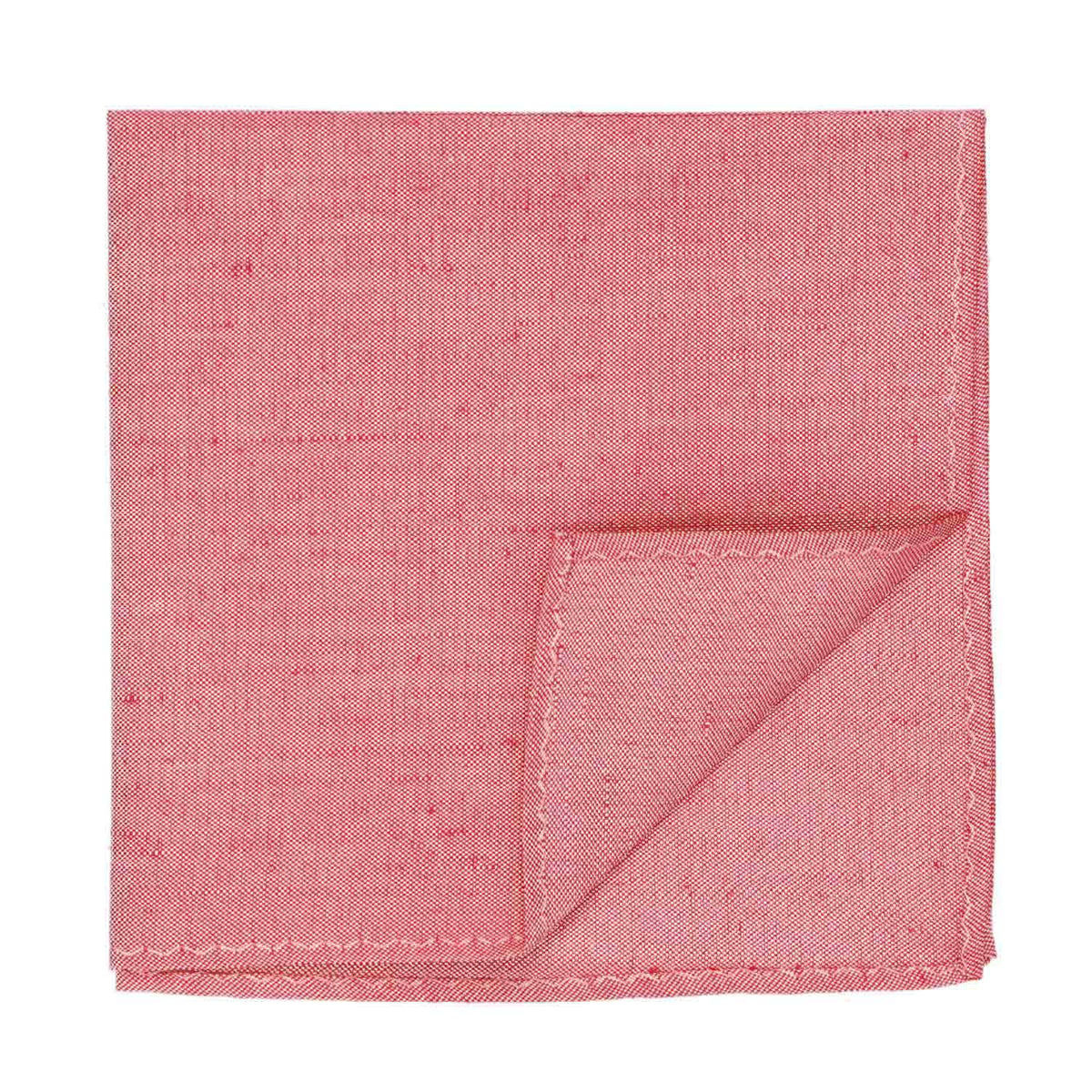Red Linen Blend Pocket Square | Shop at TieMart – TieMart, Inc.