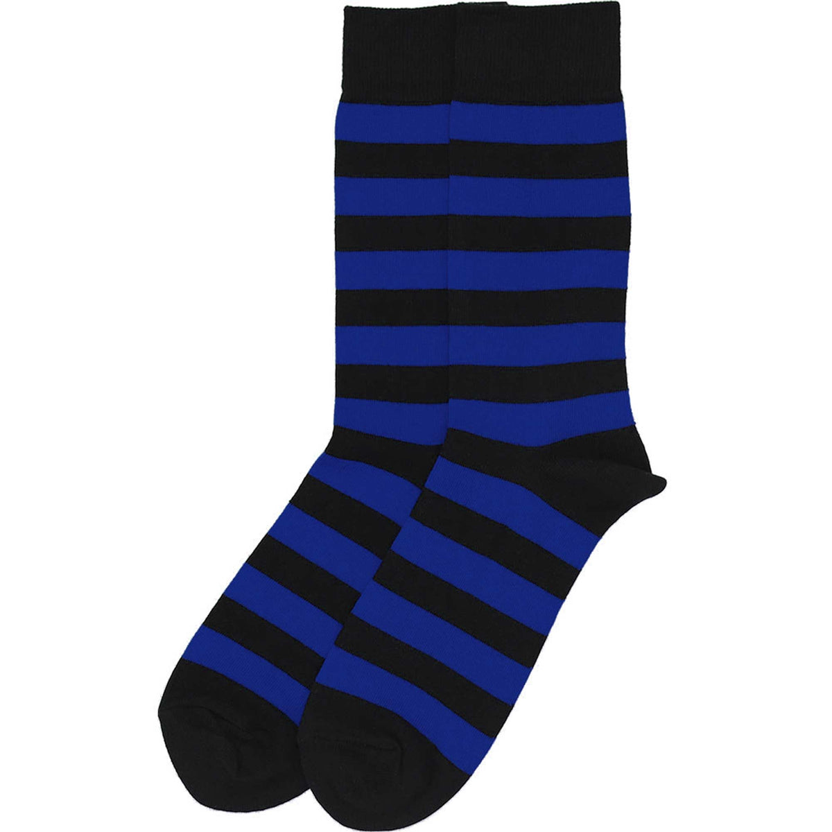 Men's Royal Blue and Black Striped Socks | Shop at TieMart – TieMart, Inc.