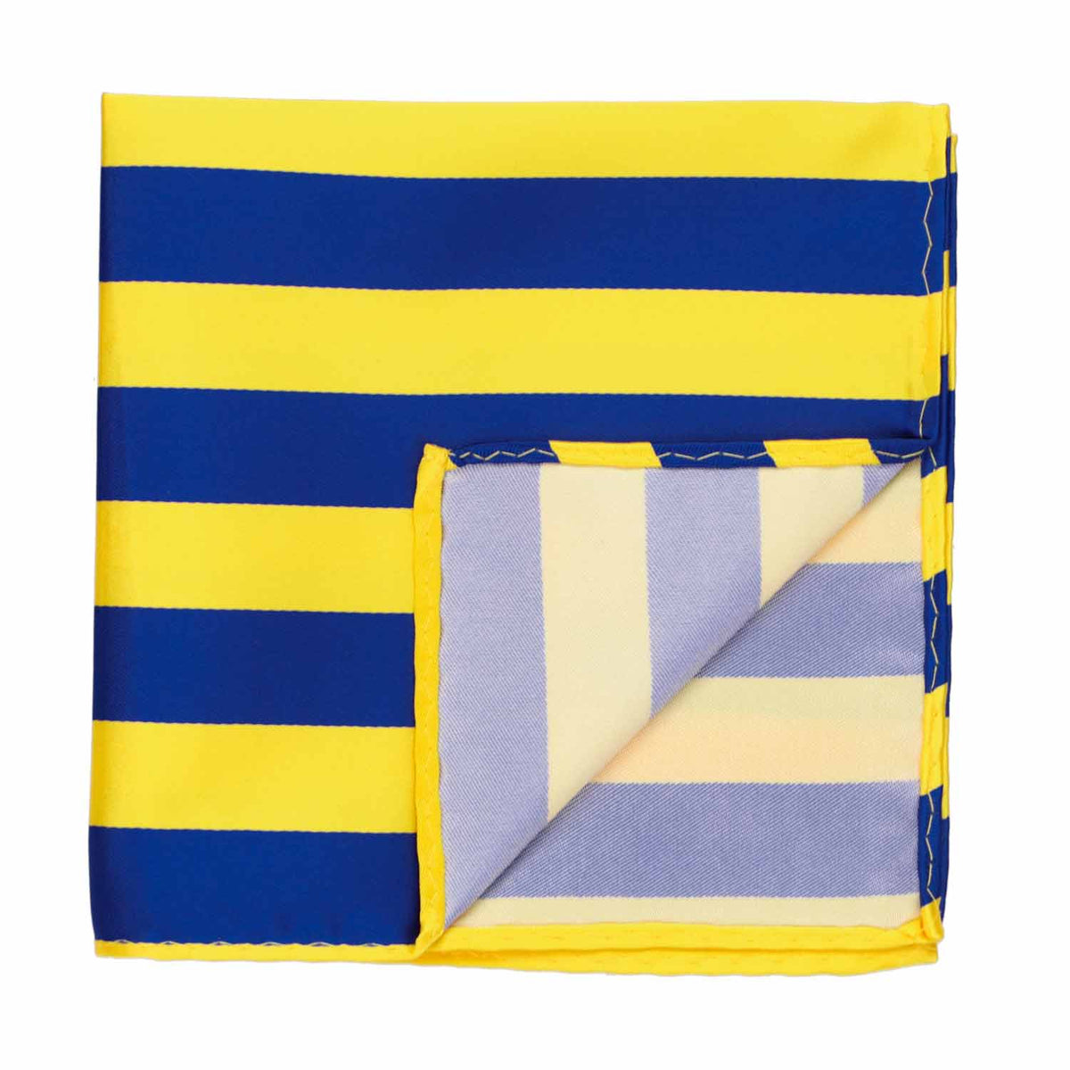 Royal Blue and Yellow Striped Pocket Square | Shop at TieMart – TieMart ...