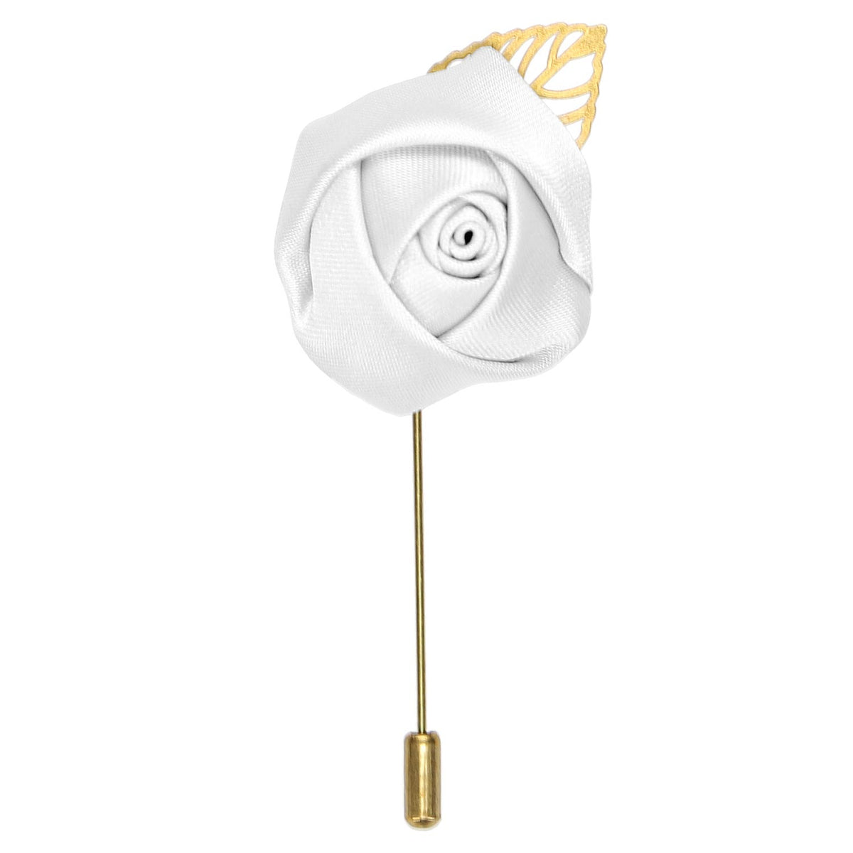 White Premium Flower Lapel Pin | Shop at TieMart – TieMart, Inc.