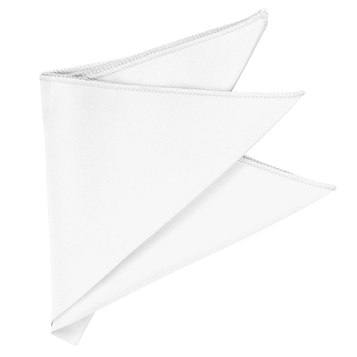 White Solid Color Pocket Square | Shop at TieMart – TieMart, Inc.