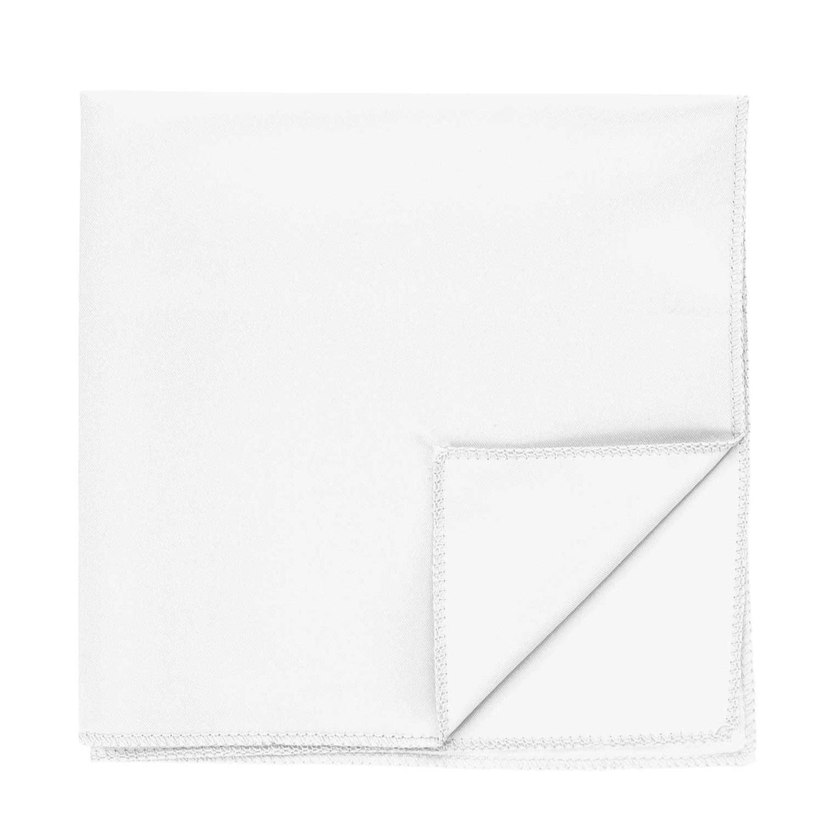 White Solid Color Pocket Square | Shop at TieMart – TieMart, Inc.