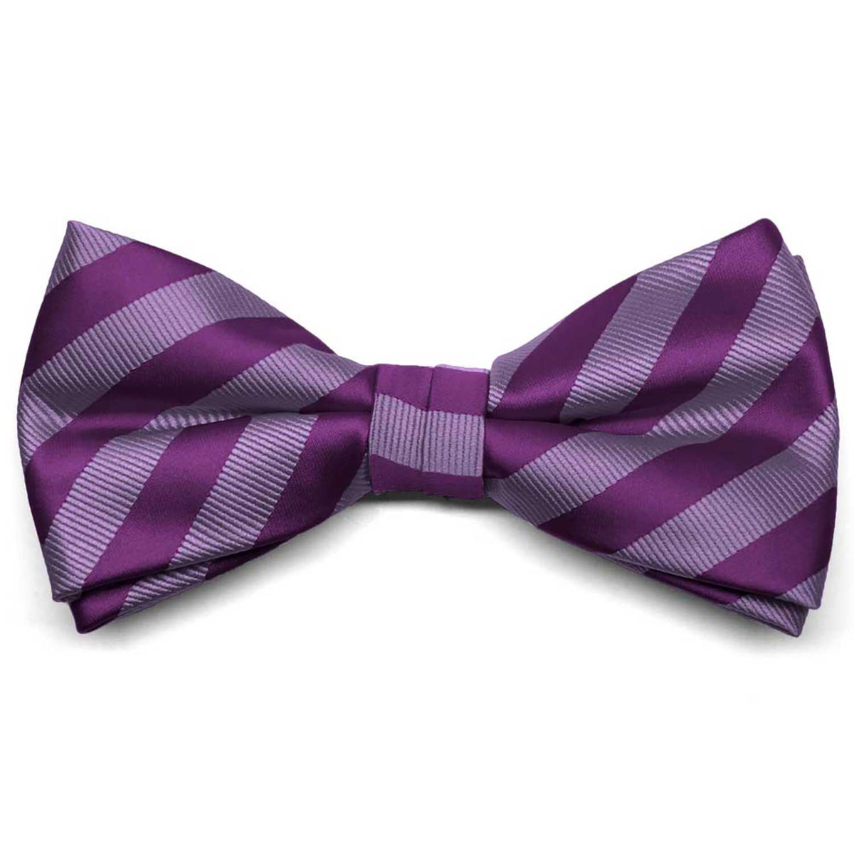 Deep Wisteria Formal Striped Bow Tie | Shop at TieMart – TieMart, Inc.